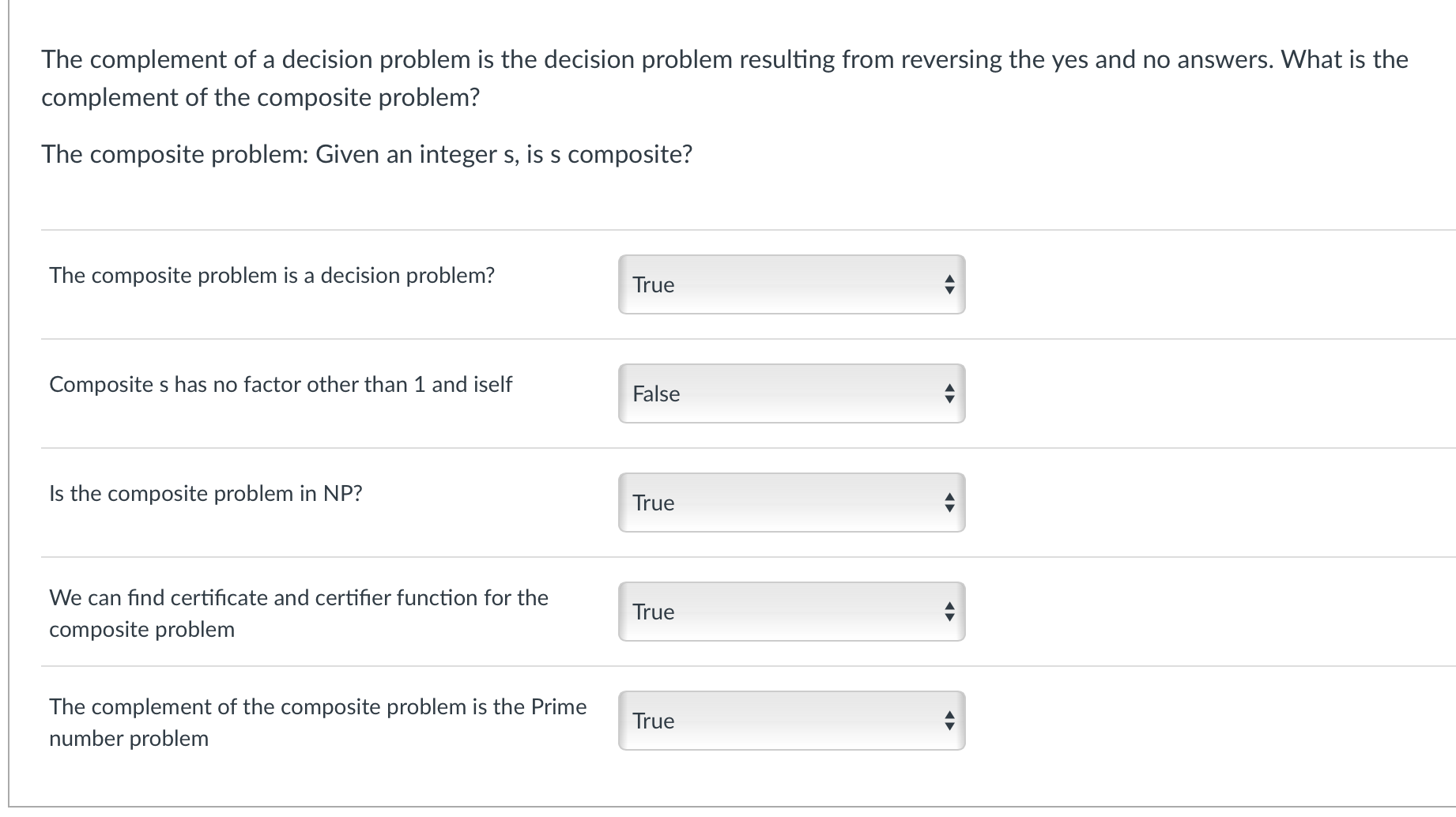 Solved The complement of a decision problem is the decision | Chegg.com