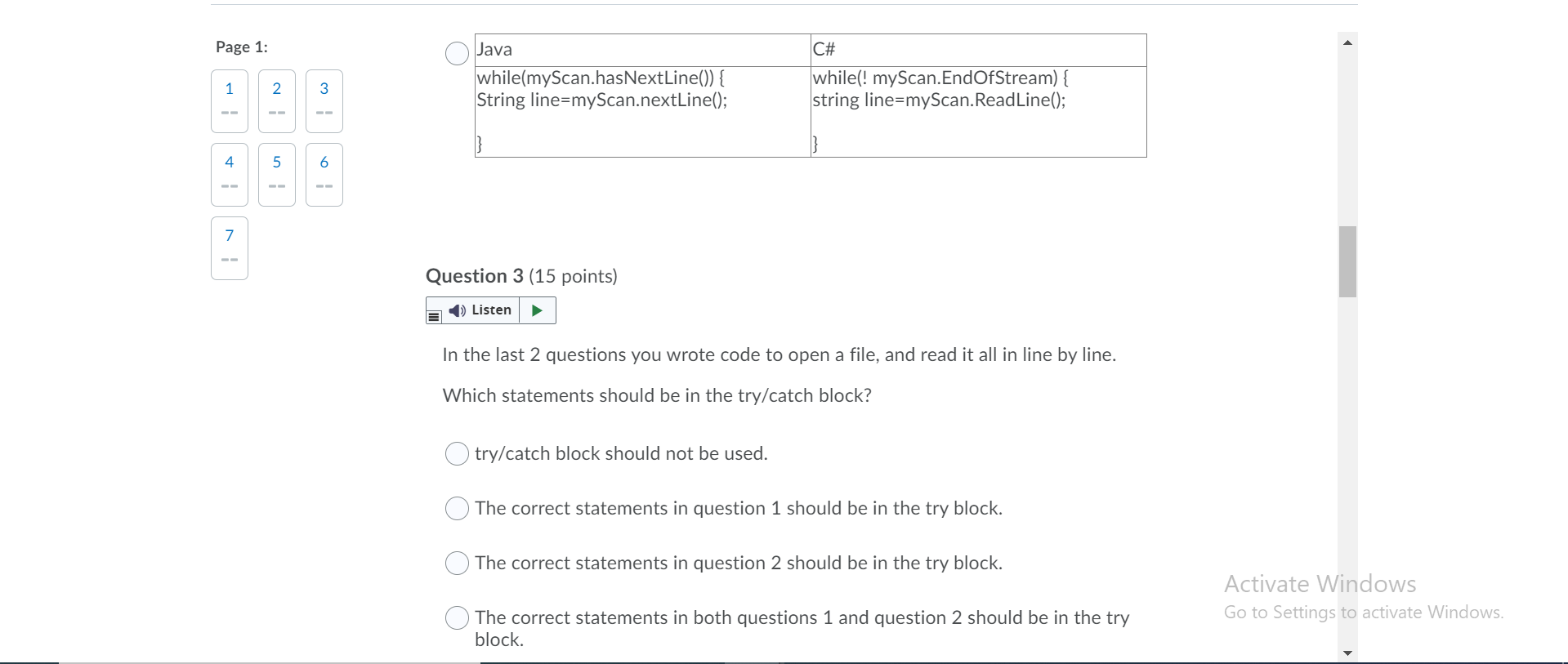 Solved Page 1: Assume you have a file called QuizGrades.csv | Chegg.com