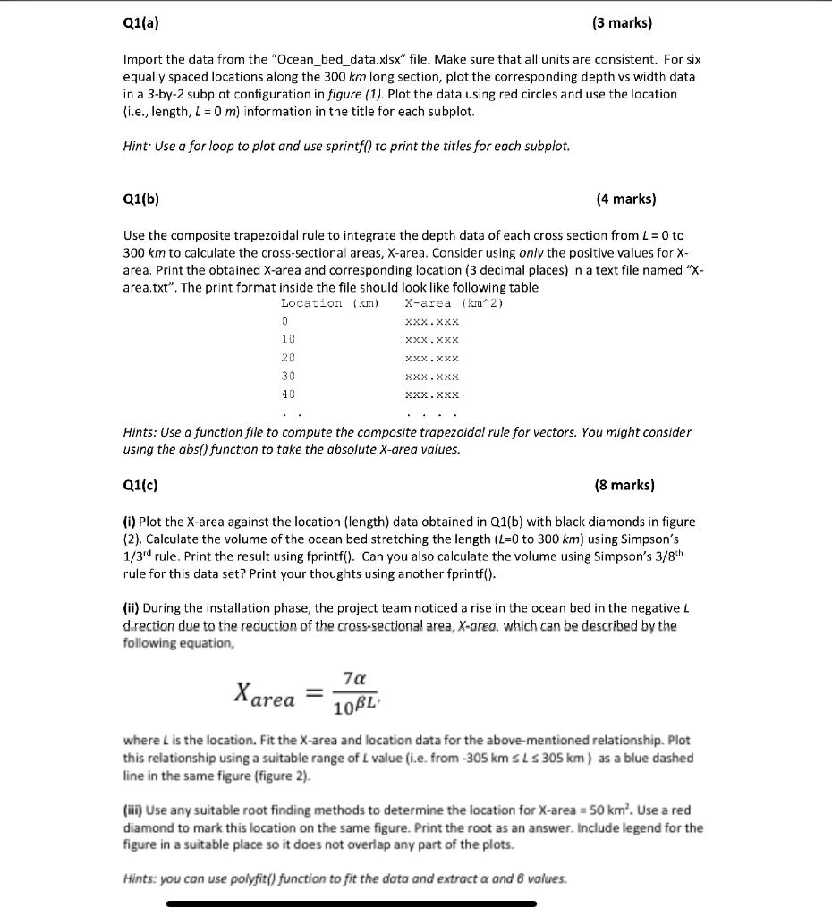 Solved Q1(a) (3 marks) Import the data from the | Chegg.com