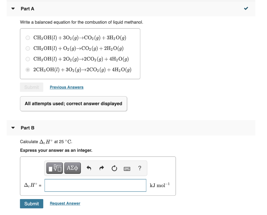 Solved Part A Write a balanced equation for the combustion | Chegg.com