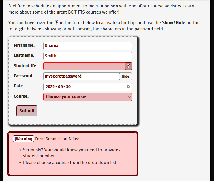 Solved REQUIREMENTS Write an HTML form that includes the | Chegg.com