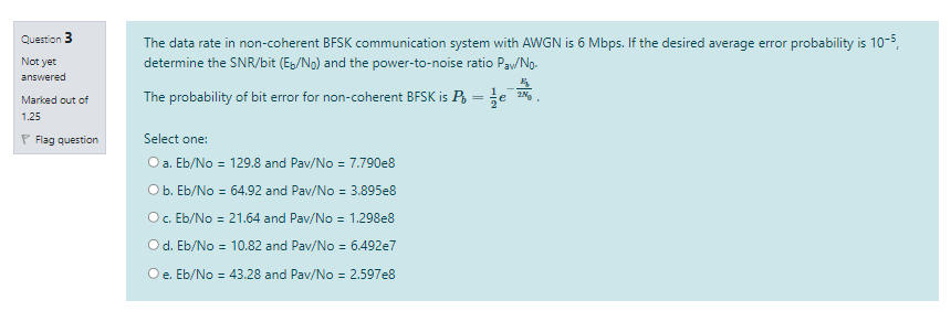 Solved Question 3 Not Yet Answered The Data Rate In