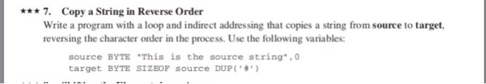 Solved Write the program for the 7th exercise (copy string | Chegg.com