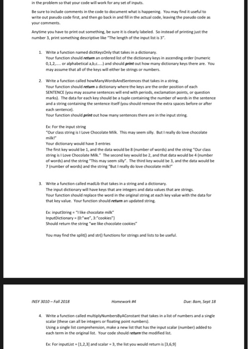 Solved in the problem so that your code will work for any | Chegg.com