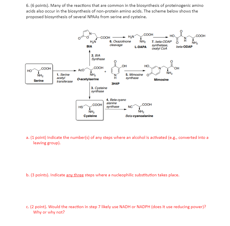 Solved 6. (6 ﻿points). ﻿Many of the reactions that are | Chegg.com