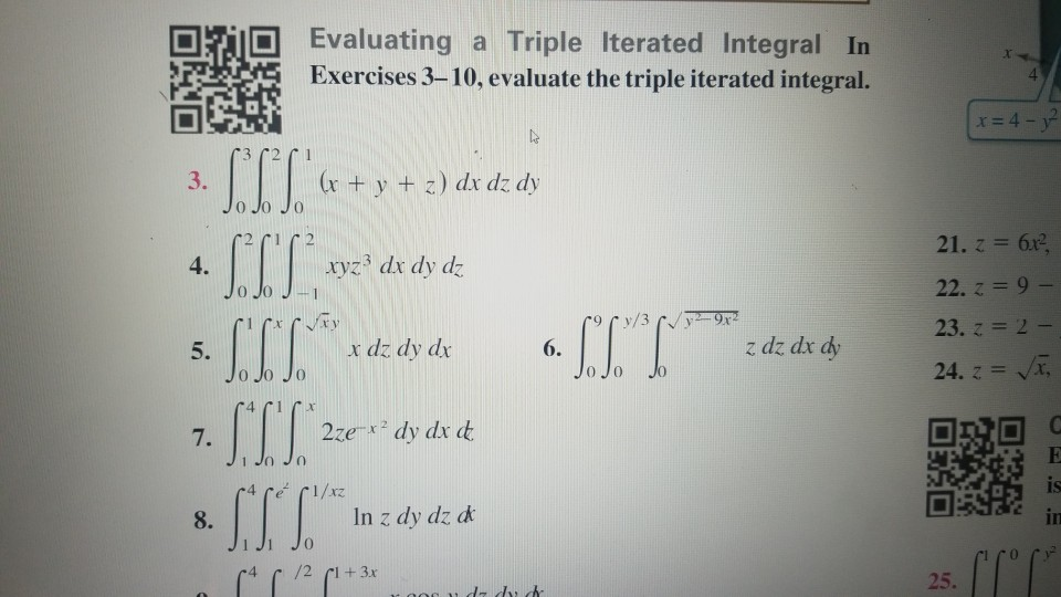 Solved D O Evaluating a Triple Iterated Integral In | Chegg.com Solved D O Evaluating a Triple Iterated Integral In | Chegg.com