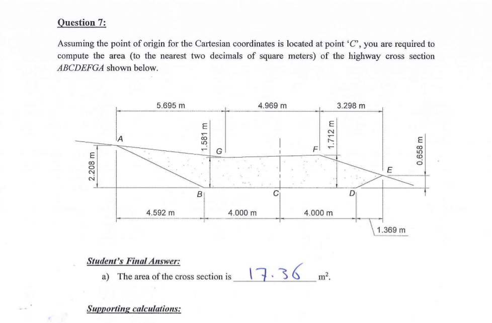 Solved Question 7: Assuming the point of origin for the | Chegg.com