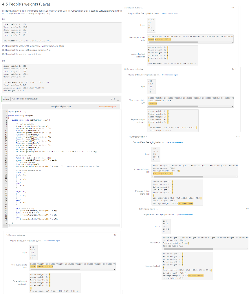 Solved Need help figuring out what is wrong with my code | Chegg.com