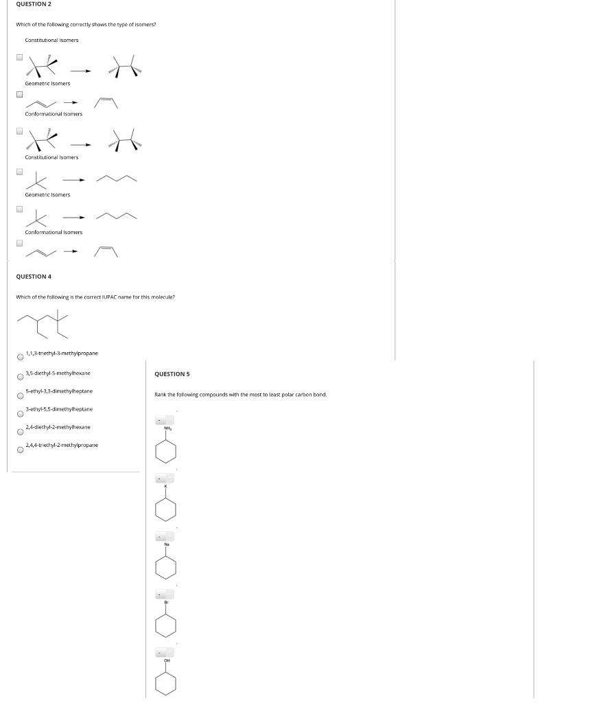 Solved QUESTION 2 Which of the following correctly shows the | Chegg.com