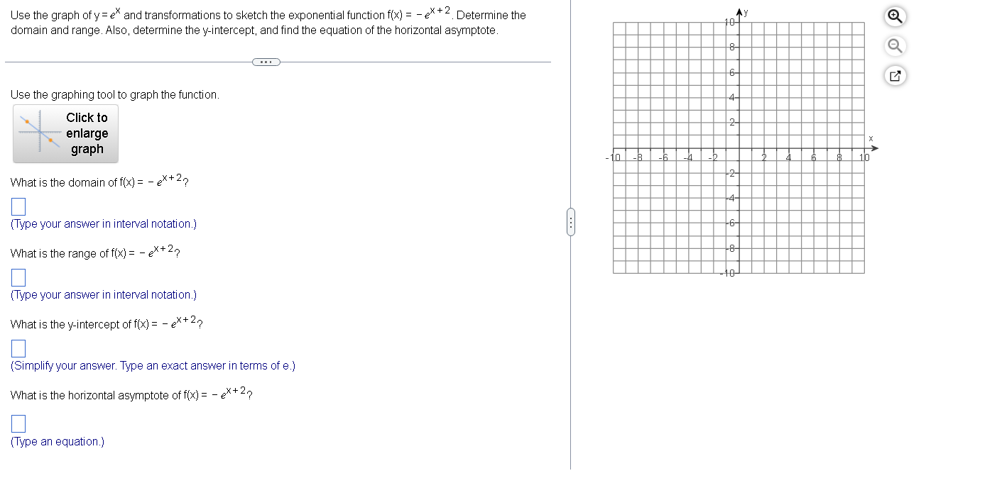 Solved Use the graph of y=ex and transformations to sketch | Chegg.com
