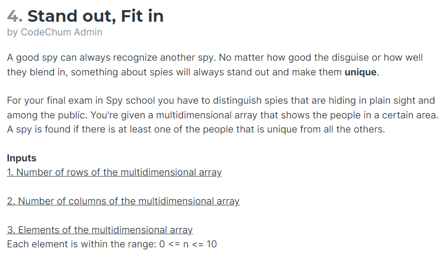 Solved By Codechum Admin A Good Spy Can Always Recognize 