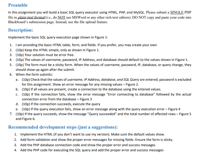 Solved Preamble In this assignment you will build a basic | Chegg.com