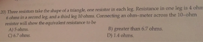 Solved Three resistors take the shape of a triangle, one | Chegg.com