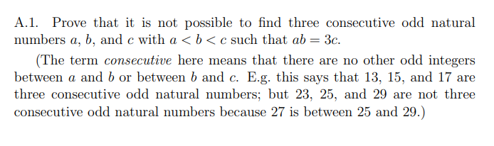Solved A.1. Prove that it is not possible to find three | Chegg.com