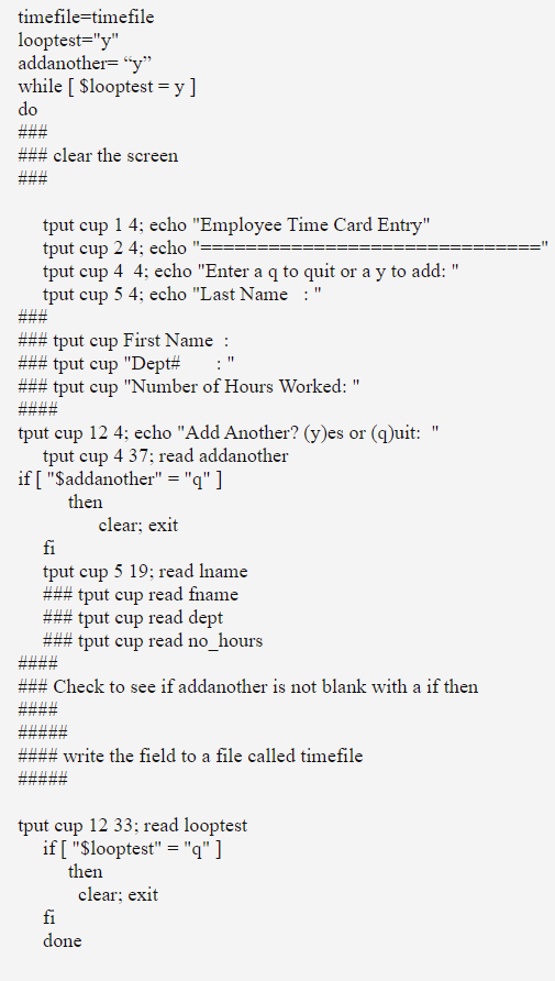 Solved Lab Chapter 6 Time card Entry 1. This is a partial | Chegg.com