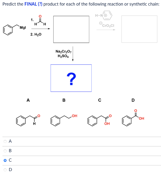 Solved Predict the FINAL (?) product for each of the | Chegg.com