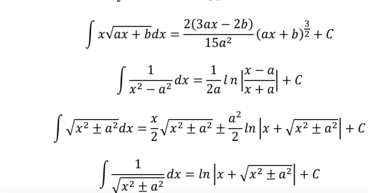Solved 2(3ax – 2b) xVax + bdx = (ax + b)2 + C 15a2 = 1 1 X – | Chegg.com