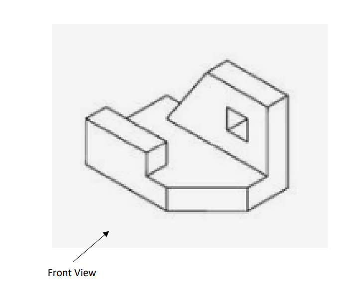 Solved can someone help please,,Draw the three views (top, | Chegg.com