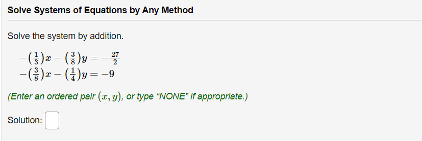 Solved Solve Systems of Equations by Any Method Solve the | Chegg.com
