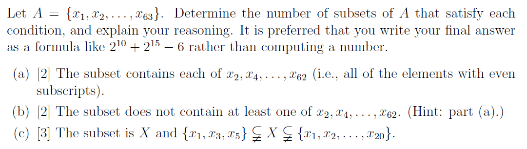 Solved Let A = {1, 22, ..., 463}. Determine the number of | Chegg.com