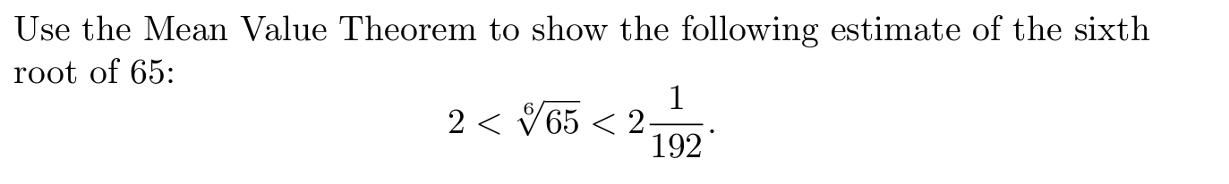 Solved Use the Mean Value Theorem to ﻿show the following | Chegg.com