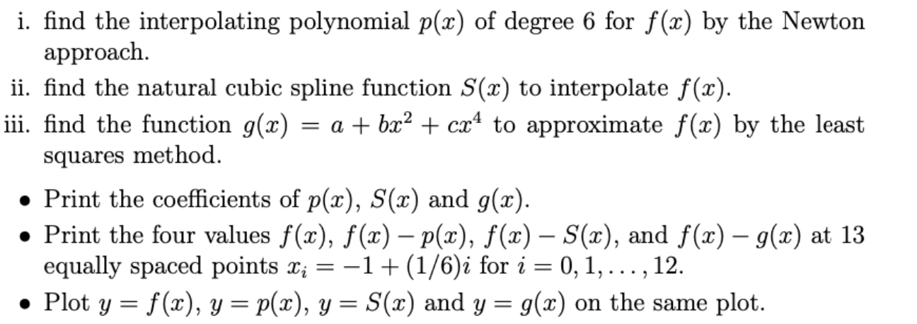2. (14 points) (Programming by MATLAB) Let f(x) = | Chegg.com