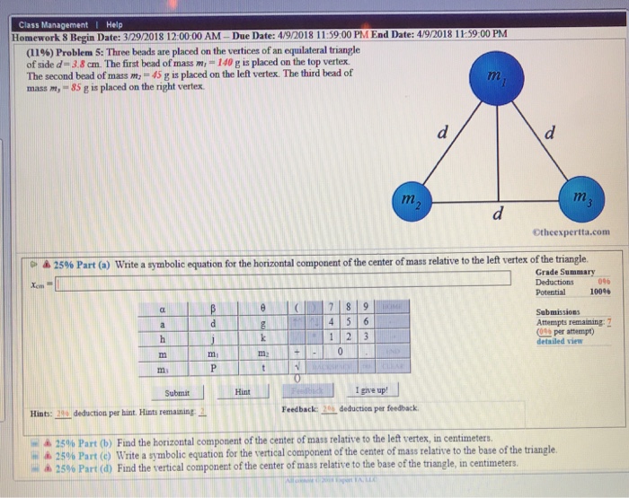Solved Class Management I Help Homework 8 Begin Date: | Chegg.com