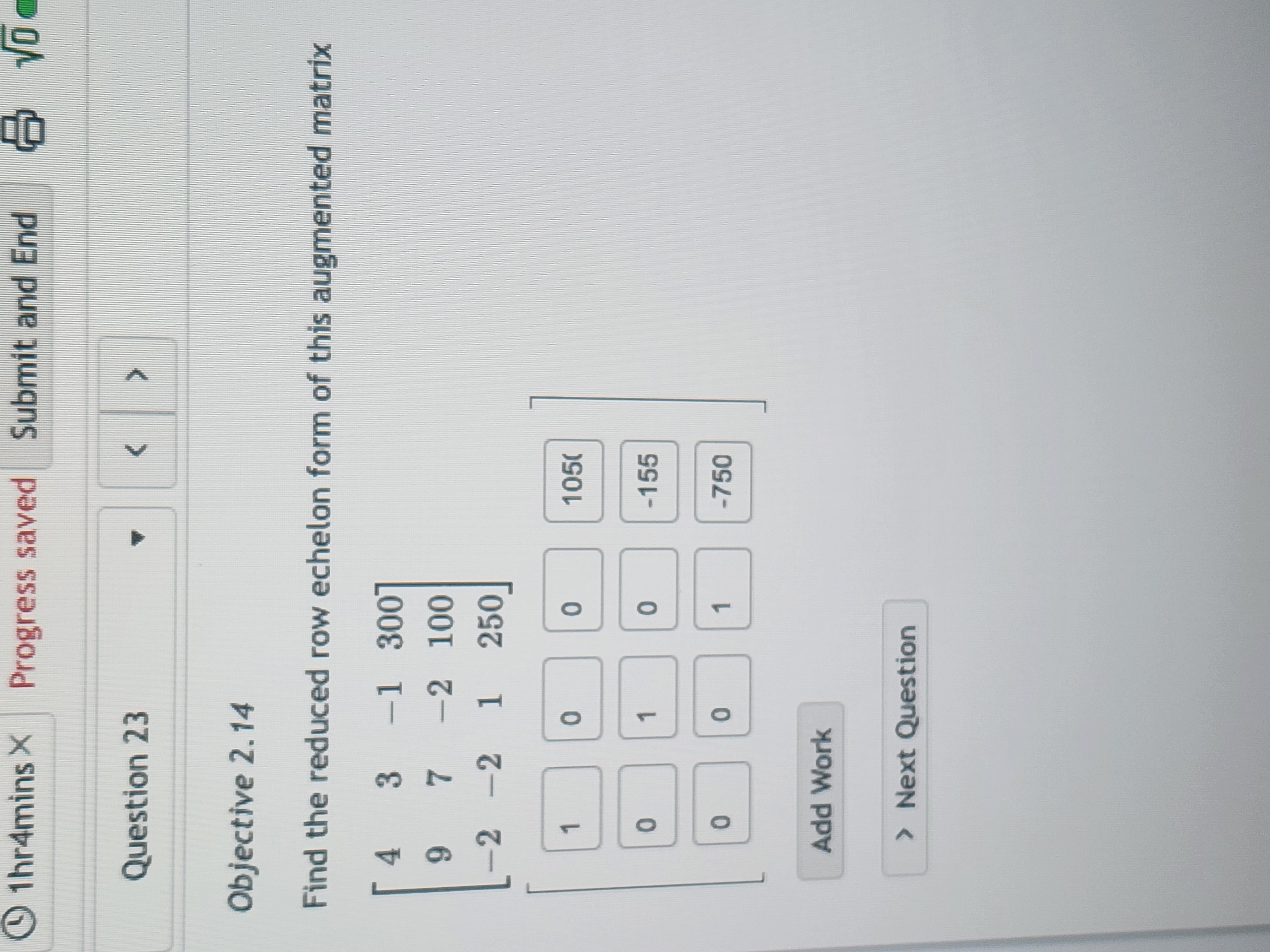 Solved Objective 2.14Find the reduced row echelon form of | Chegg.com