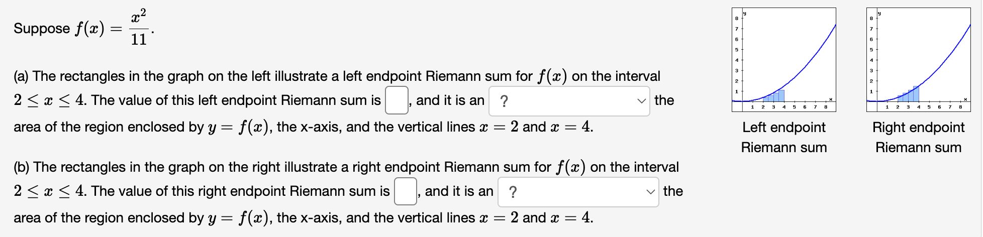 Solved Suppose f(x)=11x2 (a) The rectangles in the graph on | Chegg.com