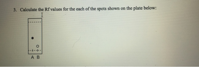 Calculate The Rf Values For The Each Of The Spots