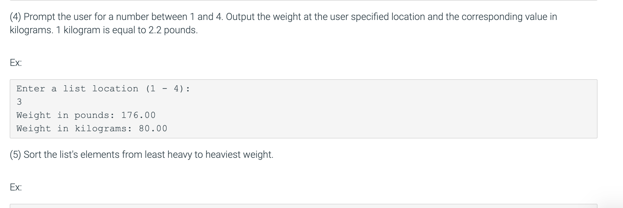 Solved (4) Prompt the user for a number between 1 and 4. | Chegg.com