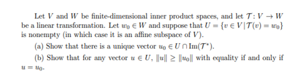 Solved Let V and W be finite-dimensional inner product | Chegg.com