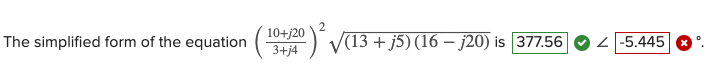 Solved The simplified form of the equation | Chegg.com