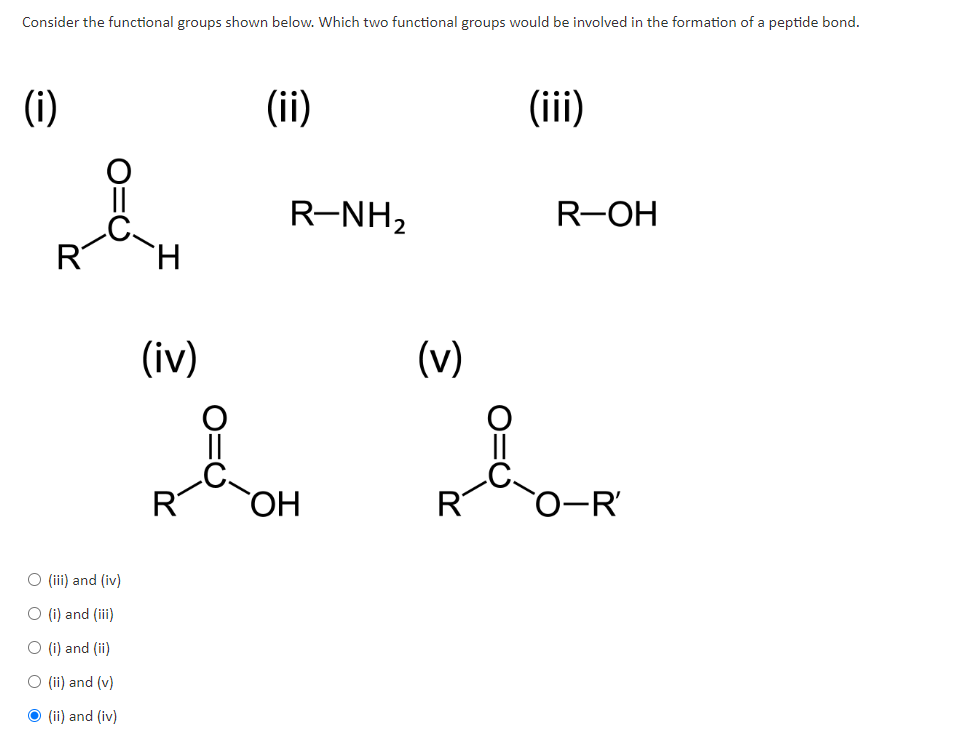 Solved Consider the functional groups shown below. Which two | Chegg.com