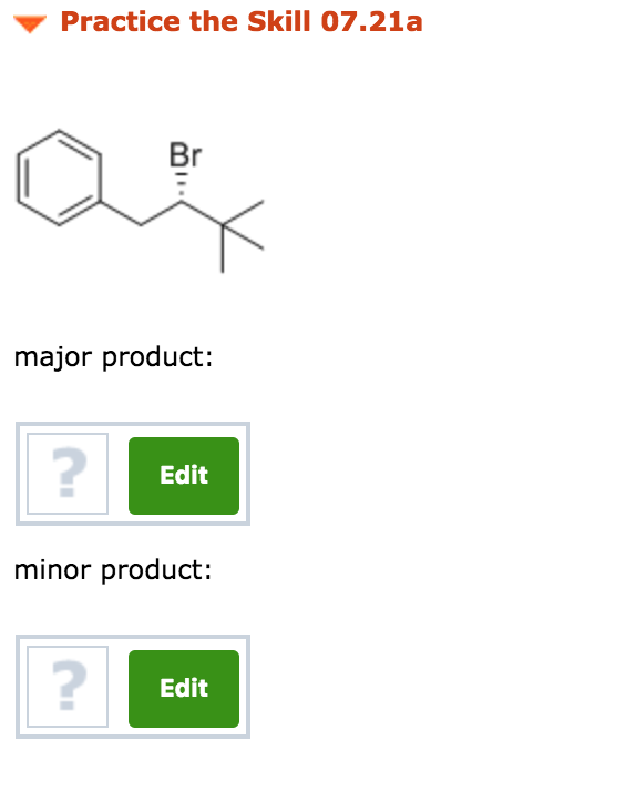 Solved Identify the major and minor products for the E2 | Chegg.com