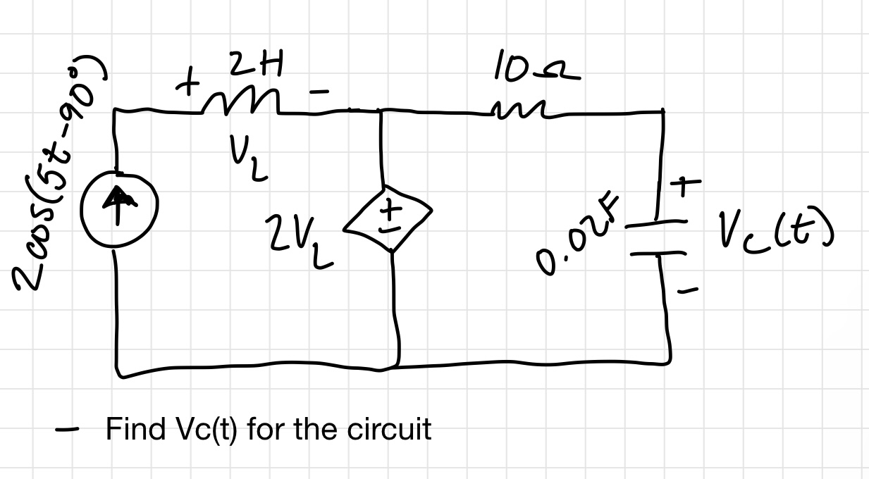 Solved Find Vc(t) for the circuit | Chegg.com