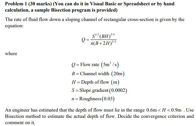 Solved Problem 1 (30 marks) (You can do it in Visual Basic | Chegg.com