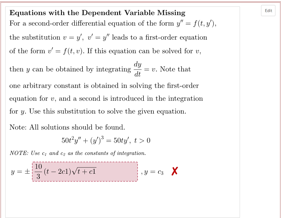 Solved Equations with the Dependent Variable MissingFor a | Chegg.com
