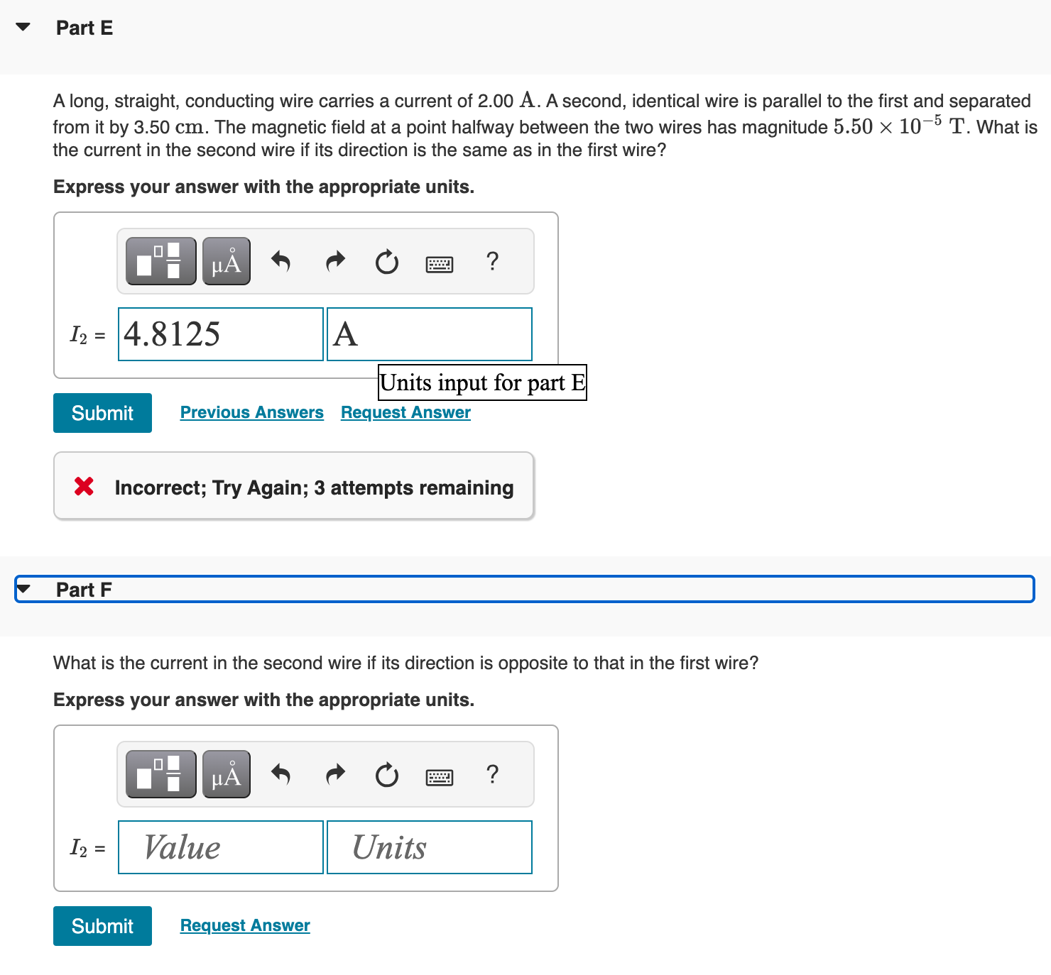 Solved A long, straight, conducting wire carries a current | Chegg.com