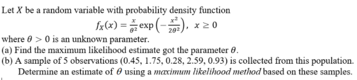 Solved Let X be a random variable with probability density | Chegg.com