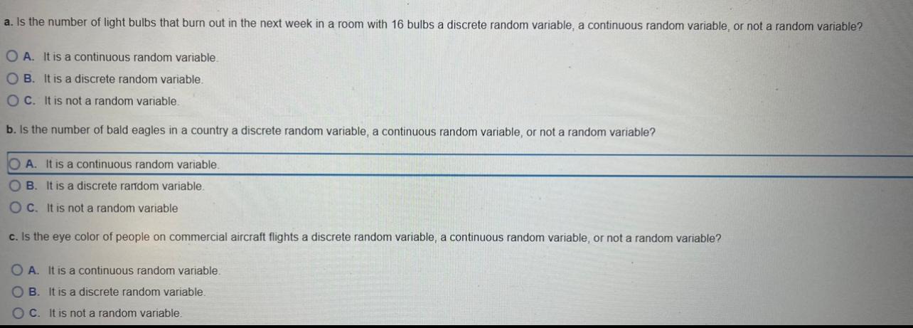 Solved Determine whether the value is a discrete random | Chegg.com Solved Determine whether the value is a discrete random | Chegg.com