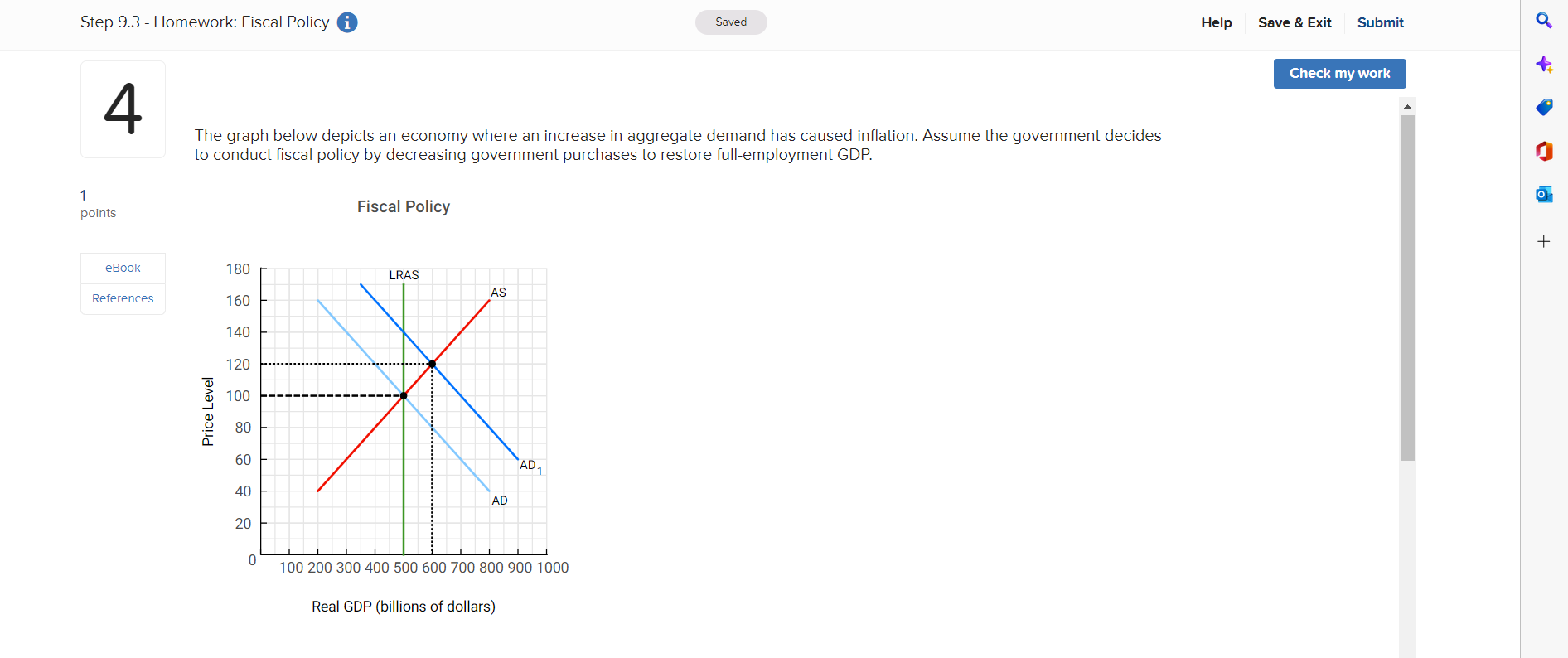 The graph below depicts an economy where an increase | Chegg.com