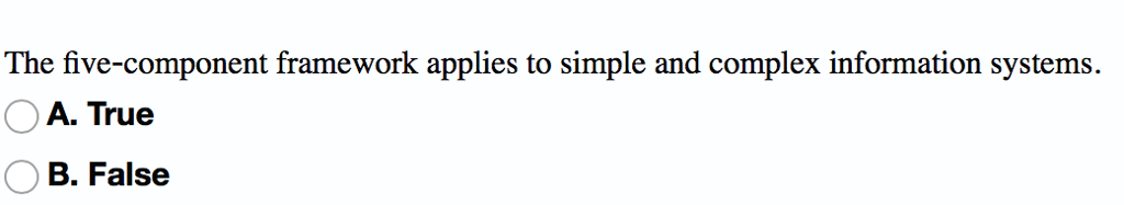 Solved The five-component framework applies to simple and | Chegg.com
