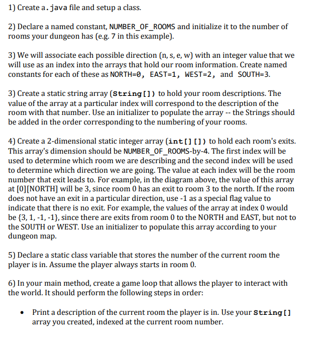 Solved 1) Create a. java file and setup a class. 2) Declare | Chegg.com
