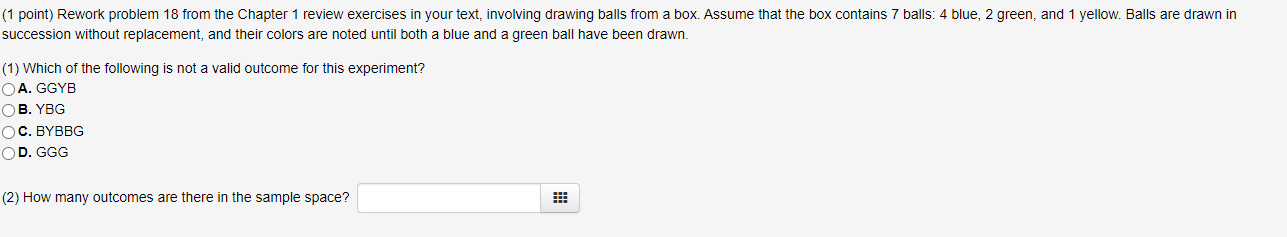 Solved (1 point) Rework problem 18 from the Chapter 1 review | Chegg.com