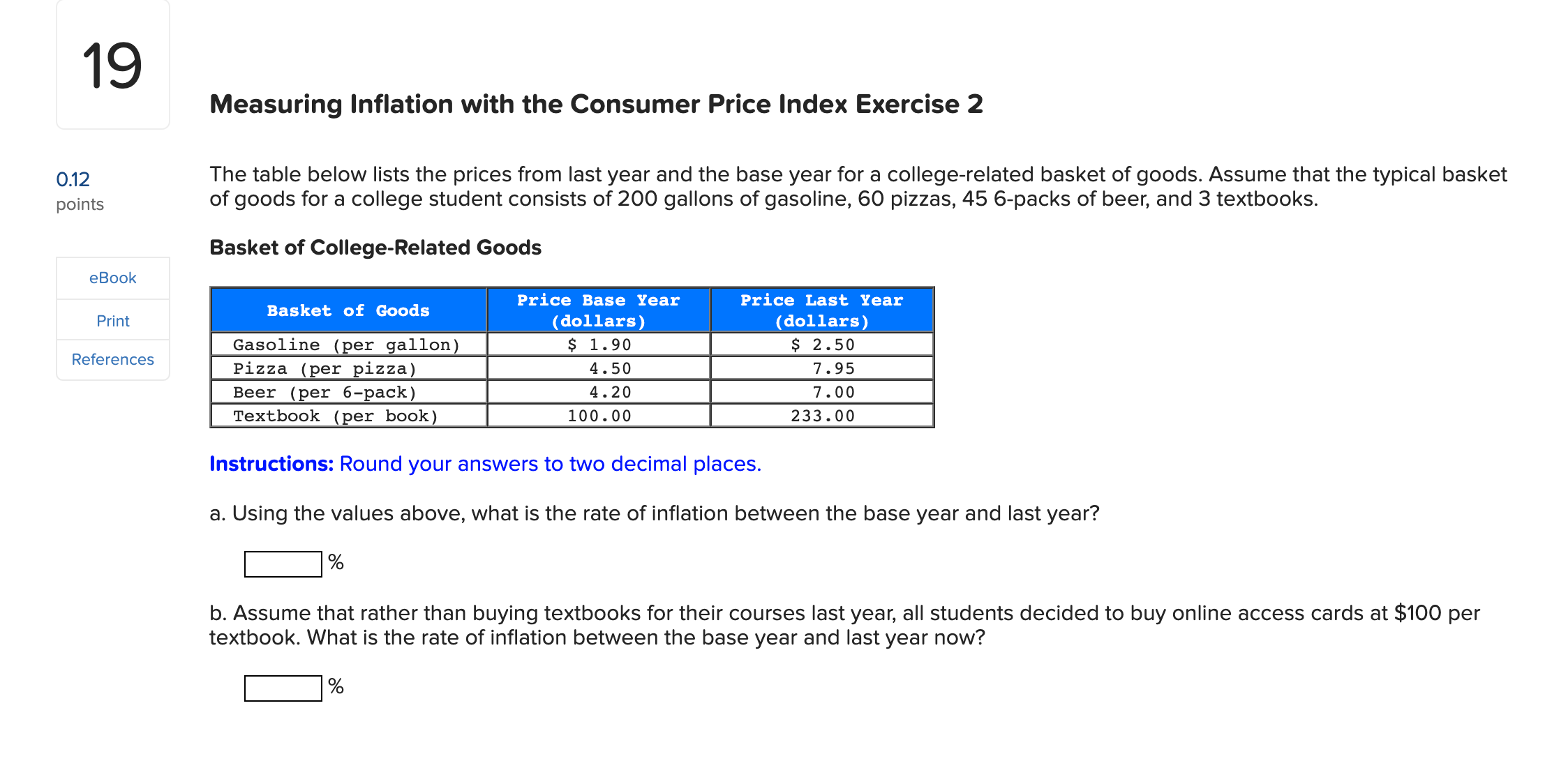 Solved Measuring Inflation with the Consumer Price Index | Chegg.com