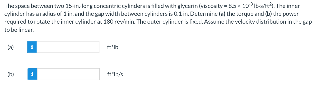 Solved The space between two 15-in.-long concentric | Chegg.com