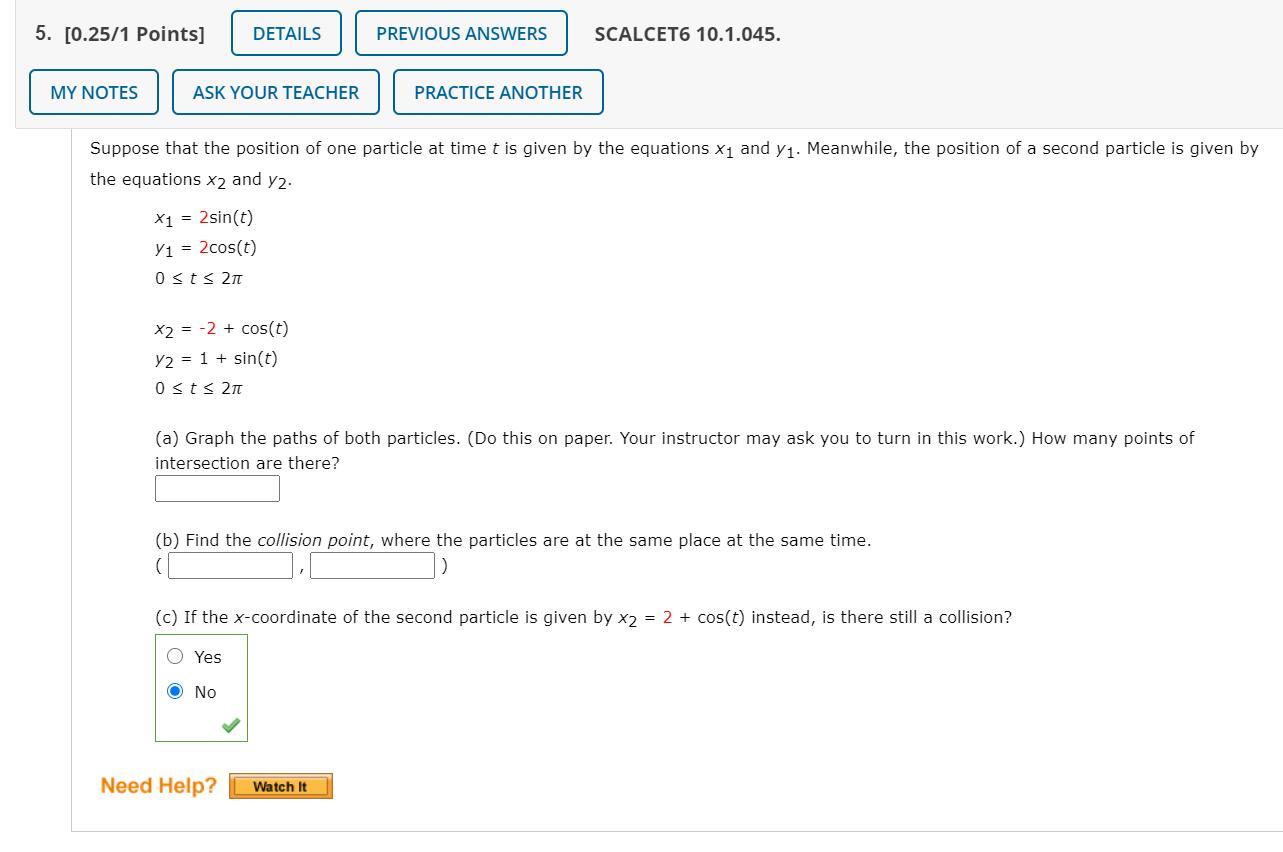 Solved 1. [0/1 Points] DETAILS PREVIOUS ANSWERS SCALCET6 | Chegg.com