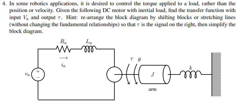 Solved 4. In some robotics applications, it is desired to | Chegg.com
