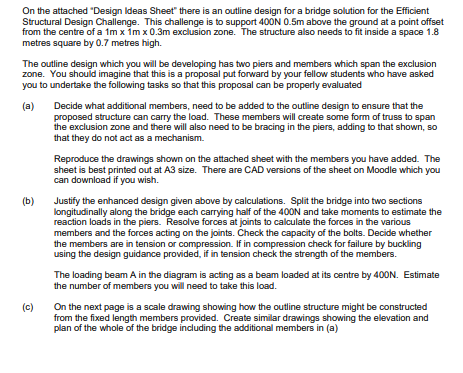 On the attached "Design Ideas Sheet" there is an | Chegg.com